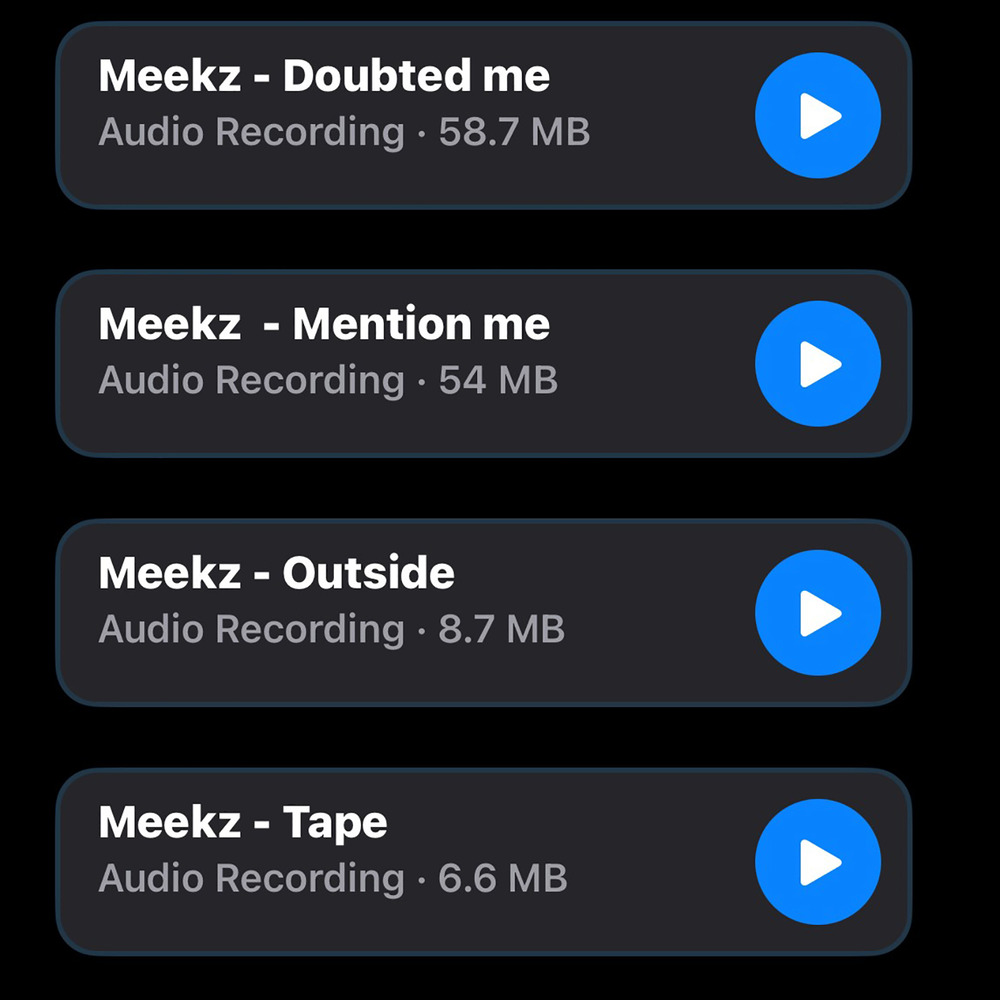 Meekz, Doubted Me (Single) in High-Resolution Audio - ProStudioMasters