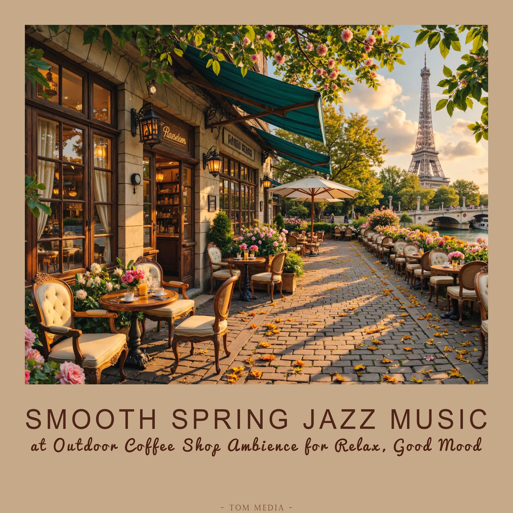 Tom Media; Jazz Cafe Ambience; Roberto Jazzy, Smooth Spring Jazz Music at Outdoor Coffee Shop ...